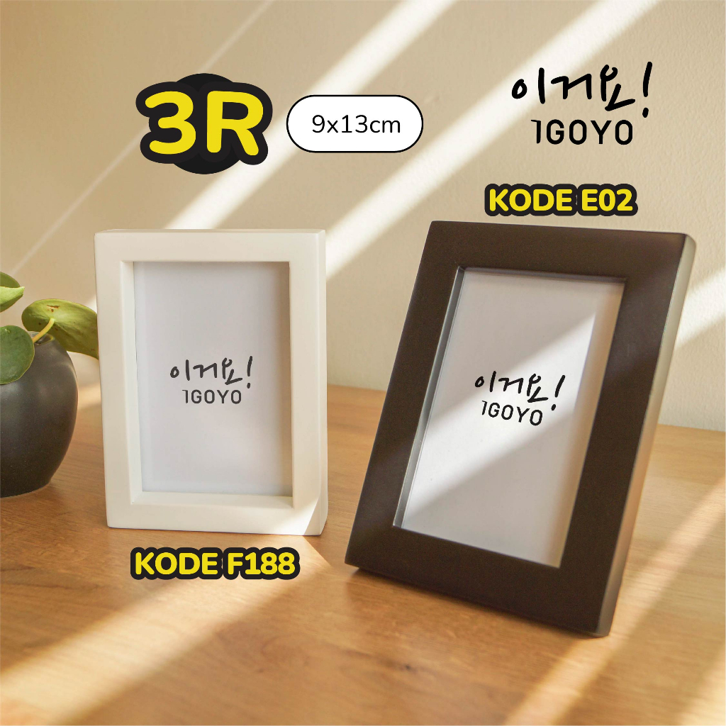 Jual Bingkai Foto IGOYO Ukuran 3R (9x13cm) F188 + Artprint Pigura Hitam Putih | Photo Frame ...