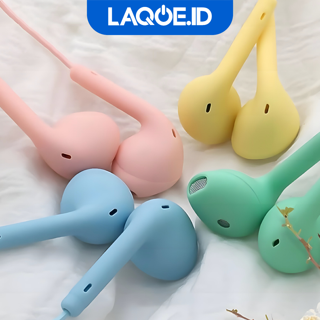 Jual EARPHONE HANDSFREE HEADSET U19 MACARON EXTRA BASS MATE COLOR ...
