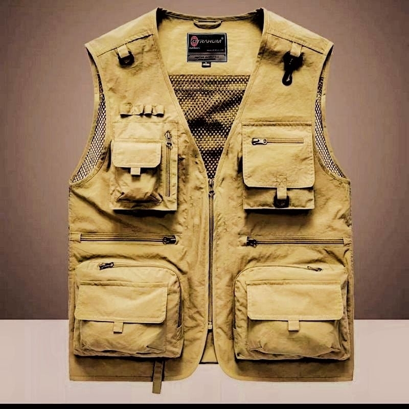 Jual OTRAHUM Rompi Cargo Rescue Vest Lapangan Fotografer Wartawan ...