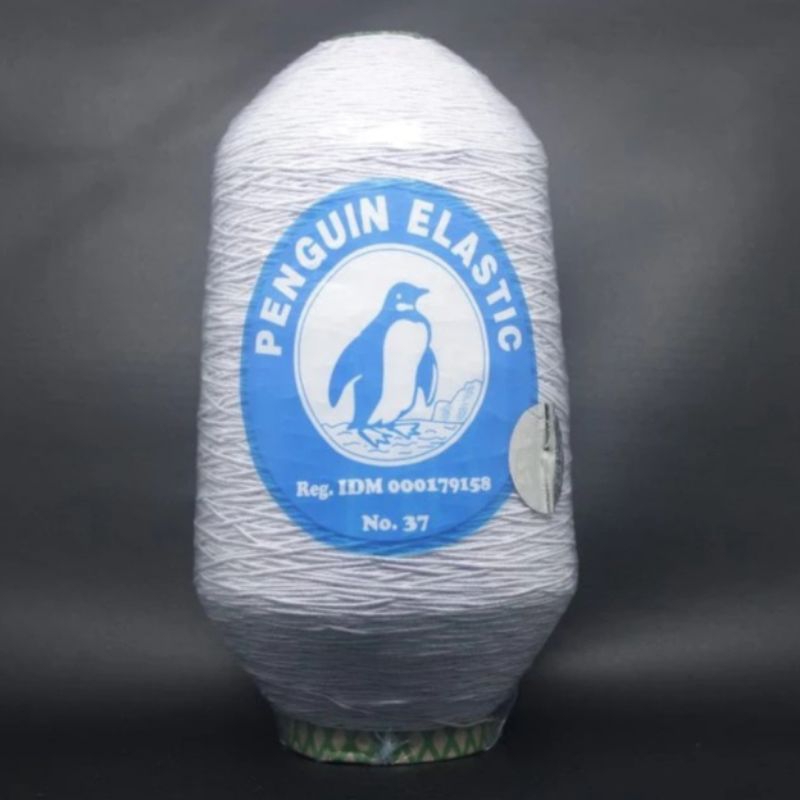 Jual benang karet penguin no 37 1mm panjang 900yard hitam putih karet ...