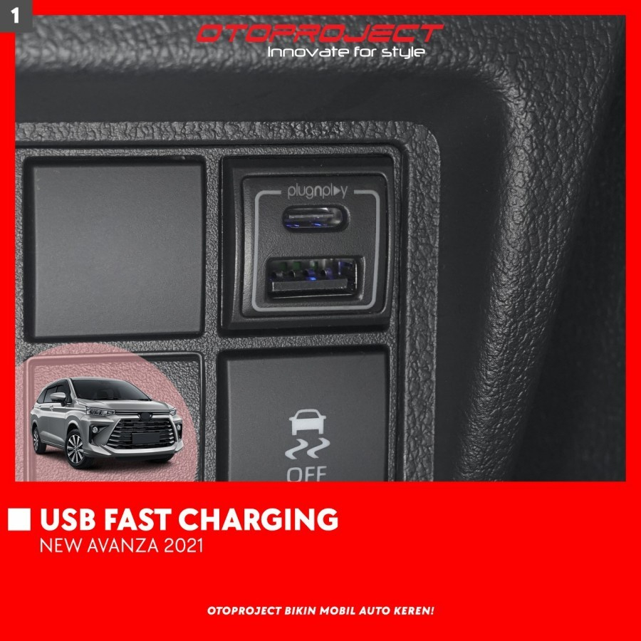 Jual USB Fast Charging Plug n Play Khusus Mobil ALL NEW Avanza 2021 ...