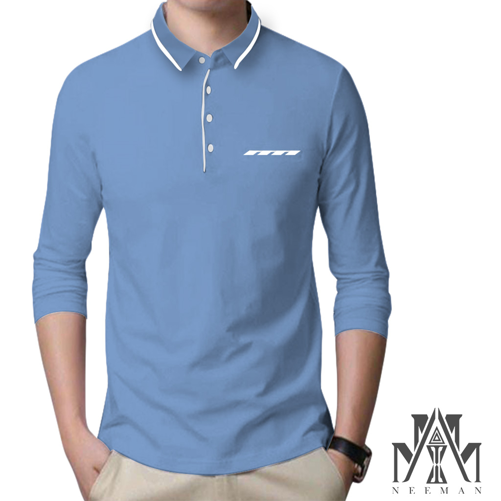Jual Kaos POLO pria /Kerah Daun Saku Zebra Lengan Panjang | Shopee ...