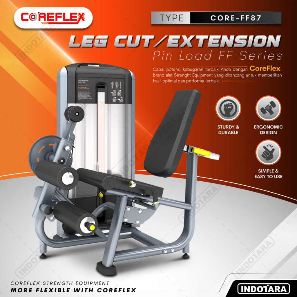 Jual Seated Leg Curl/Extension CORE-FF87 Alat Fitness Coreflex | Shopee ...