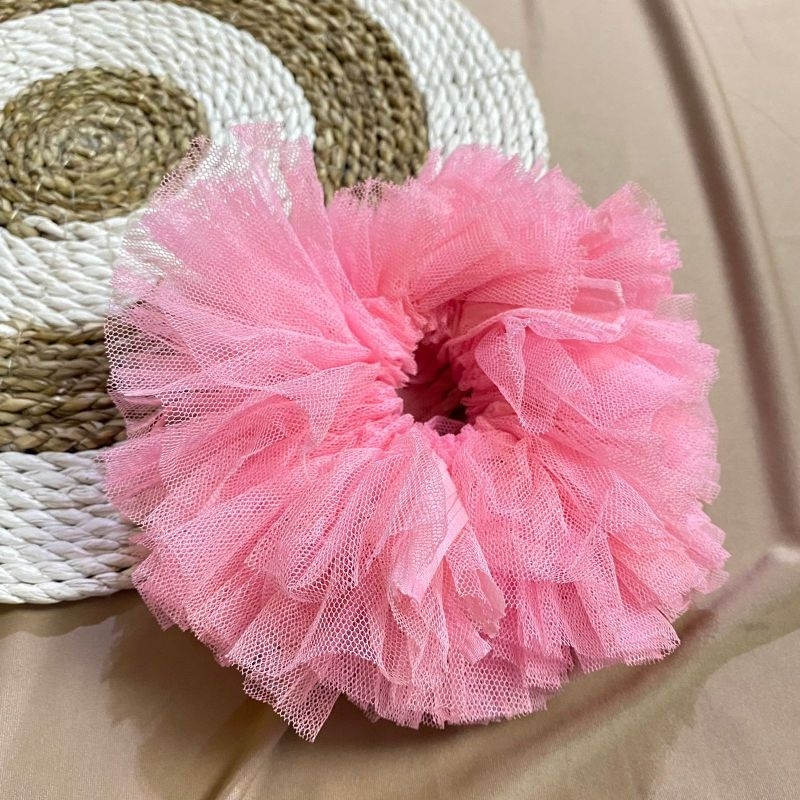 Jual CEPOL SCRUNCHIE HIJAB TILE JUMBO BERVOLUME IKAT RAMBUT BAHAN TULLE ...