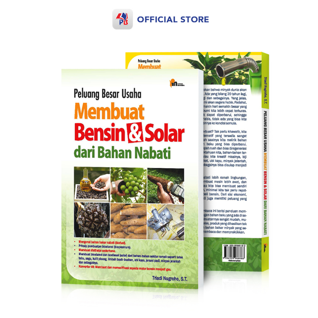 Jual Buku Peluang Usaha Membuat Bensin Dan Solar Dari Bahan Nabati ...