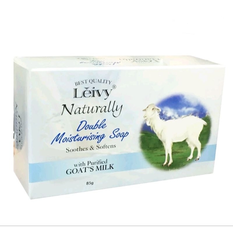 Jual Leivy Naturally Double Moisturising Soap Goat Milk 85gr | Shopee ...