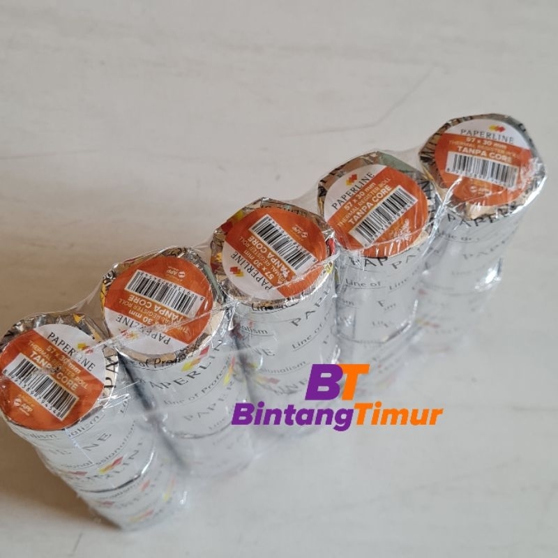 Jual Kertas Struk / Thermal Register Roll PAPERLINE 57x30mm [CORELESS ...
