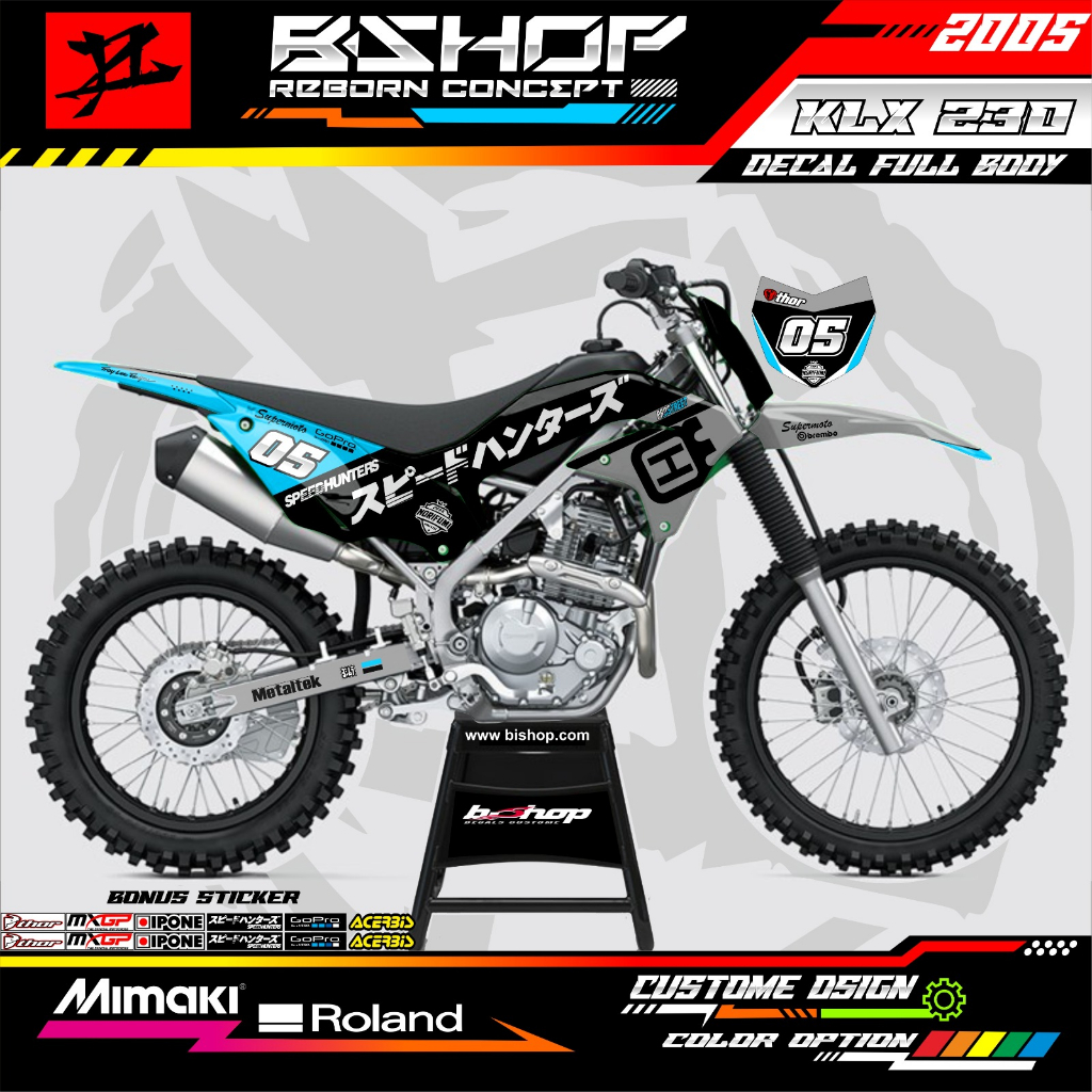 Jual sticker decal klx 230 full body motif kanji tokyo variasi banyak ...