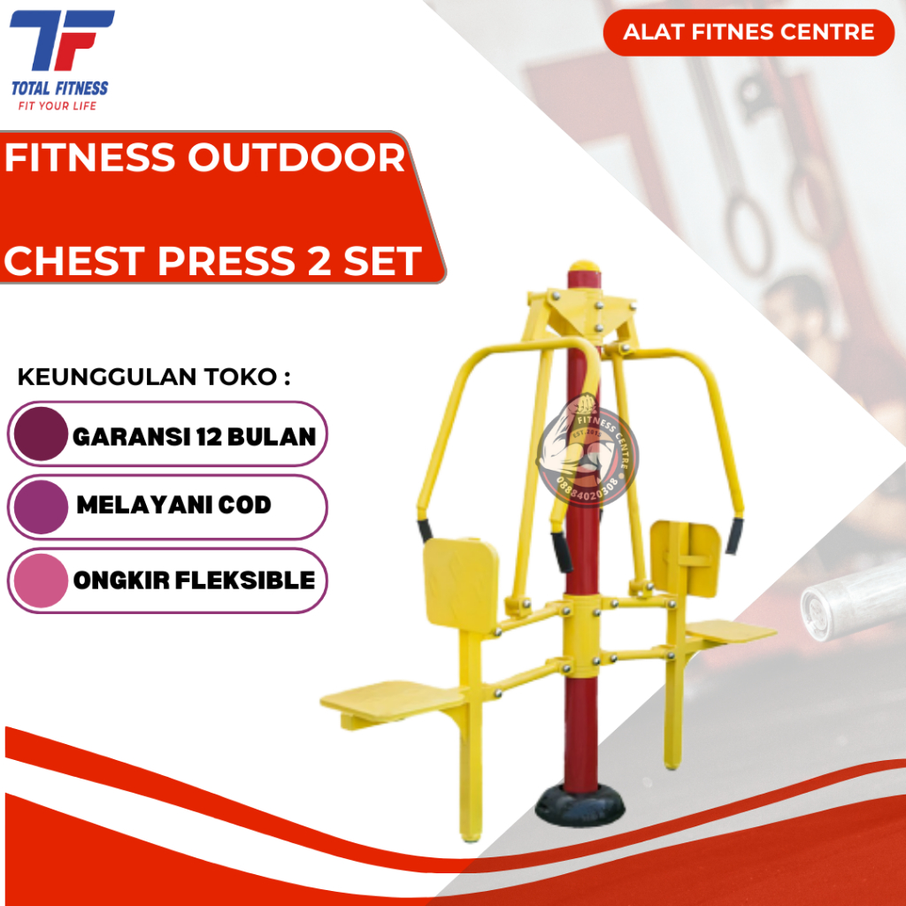 Jual Total Fitness Alat Fitness Outdoor Chest Press 2 Set - Alat ...