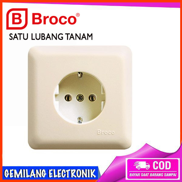 Jual Stop Broco New Gee / Tempat Colokan Lubang Satu Tanam | Shopee ...