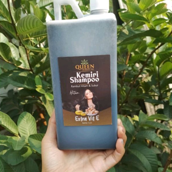 Jual QUEEN KEMIRI SHAMPOO 1 LITER RAMBUT HITAM BERKILAU MENERIMA ...