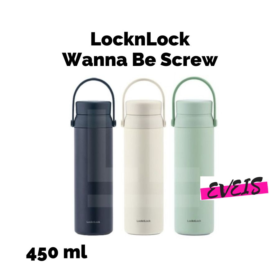 Jual LocknLock Wanna Be Screw Tumbler Carry Handle 450ml - Termos Air Minum Panas & Dingin ...