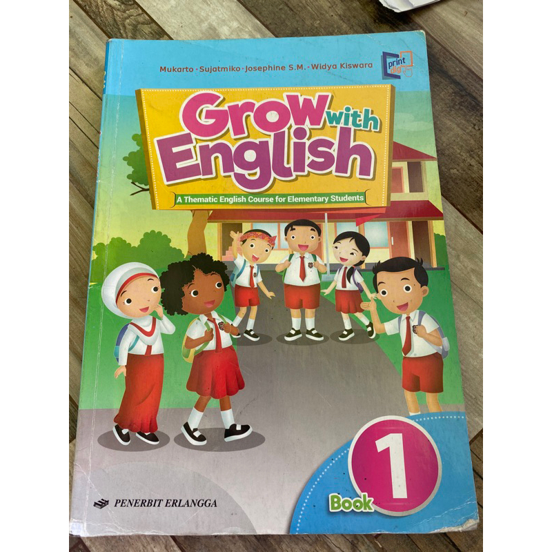 Jual buku grow with english erlangga original kelas 1 | Shopee Indonesia