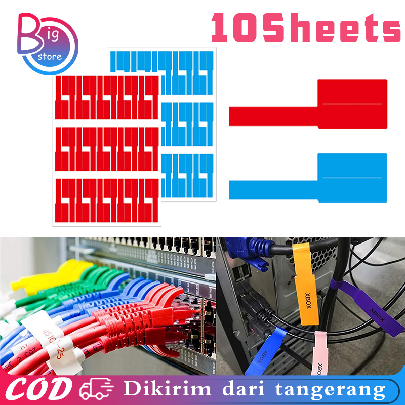 Jual 300pcs Cable Label Sticker Tahan Air Stiker Label Kabel Jaringan ...
