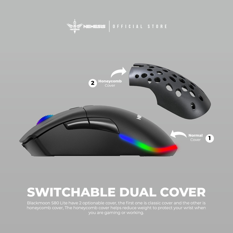 Jual NYK Nemesis S80 Lite Blackmoon Wireless Gaming Mouse | Shopee ...