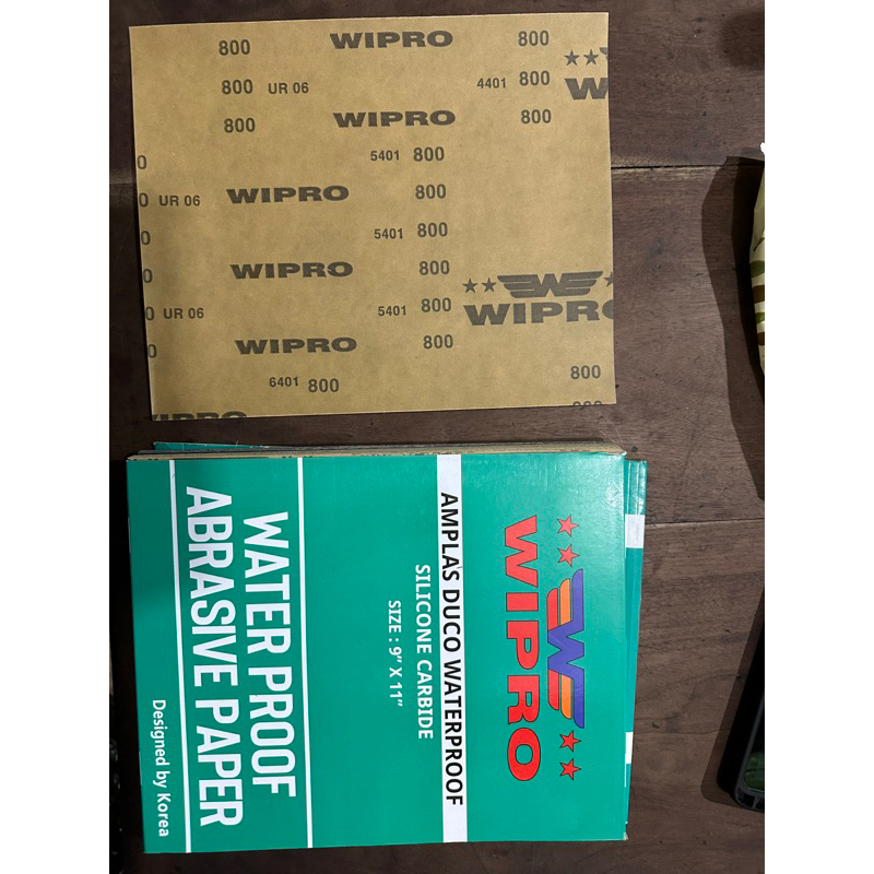 Jual Amplas Lembaran Waterproof Anti Air WIPRO / Amplas Duco Grit ...