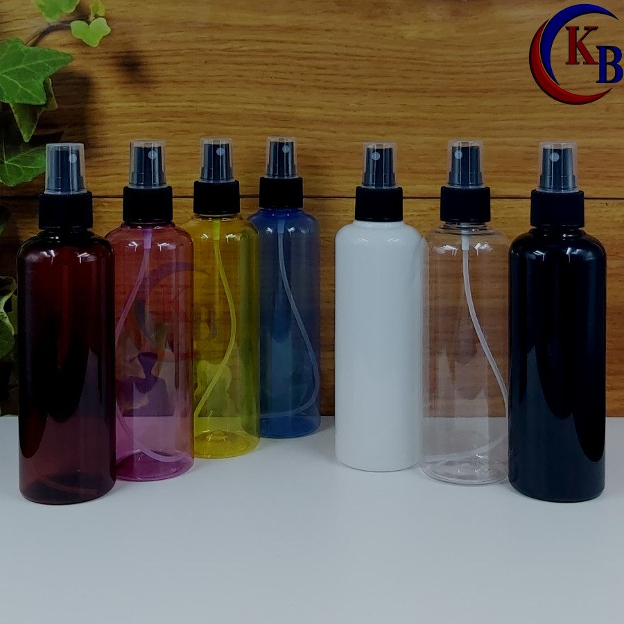 Jual BOTOL SPRAY 250 ML HITAM NECK 24 / BOTOL PLASTIK PET BR 250ML ...