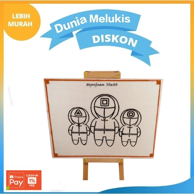 Jual Meja Lukis/Jagrak Mini 50/55/60cm 2 sisi styrofoam 30x40cm ...