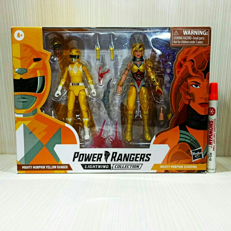 Jual mainan action figuremighty morphin yellow ranger power rangers ...