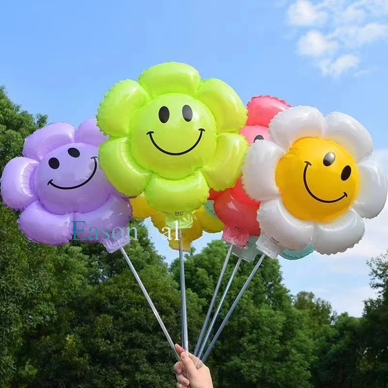 Jual Balon foil bunga smile jumbo/ balon daisy balon huruf balon latex ...