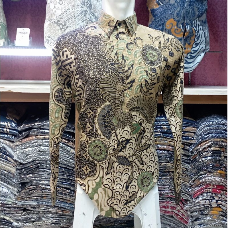 Jual Batik lengan panjang bahan katun prima pakai lapisan puring APL ...