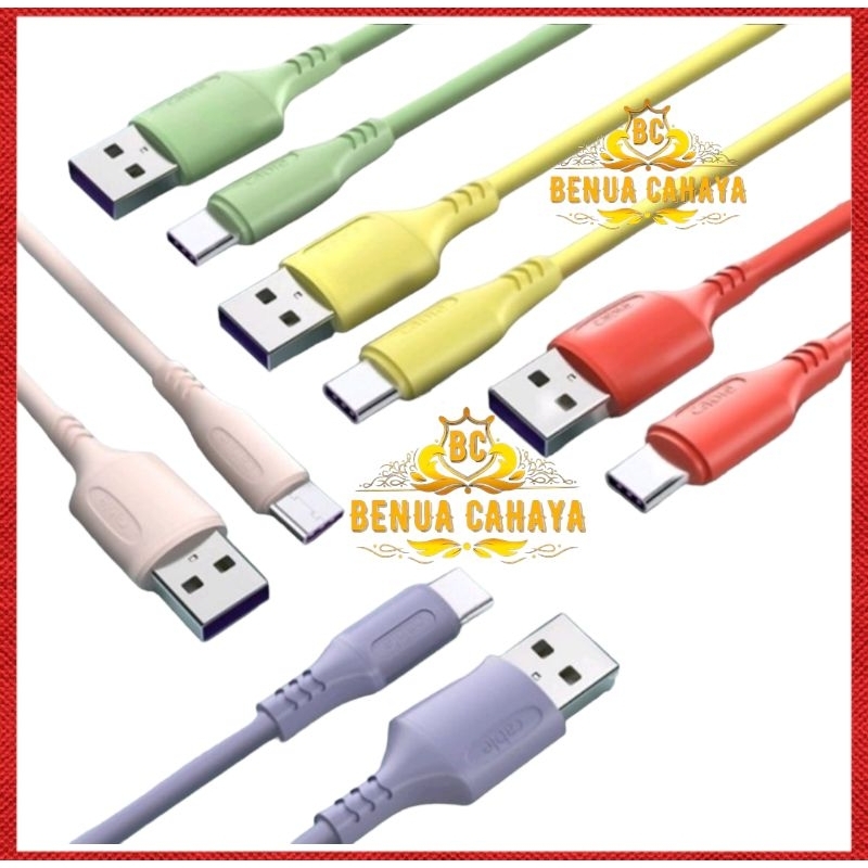 Jual KABEL DATA FAST CHARGING KABEL DATA MACARON TYPE C - BC | Shopee ...