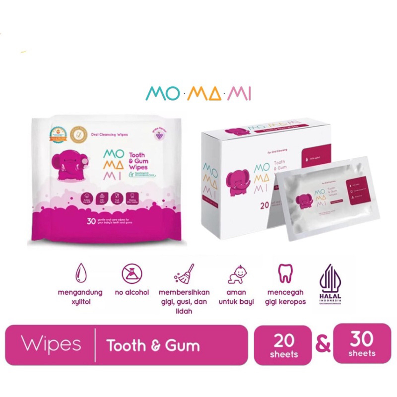 Jual MOMAMI Tooth & Gum Wipes 30s 20s | Momami Tissue Tisu Basah Gigi ...
