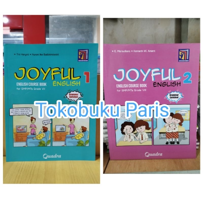 Jual Buku Pelajaran Joyful English Bahasa Inggris smp mts kelas 1 7 VII, 2 8 VIII Kurikulum ...