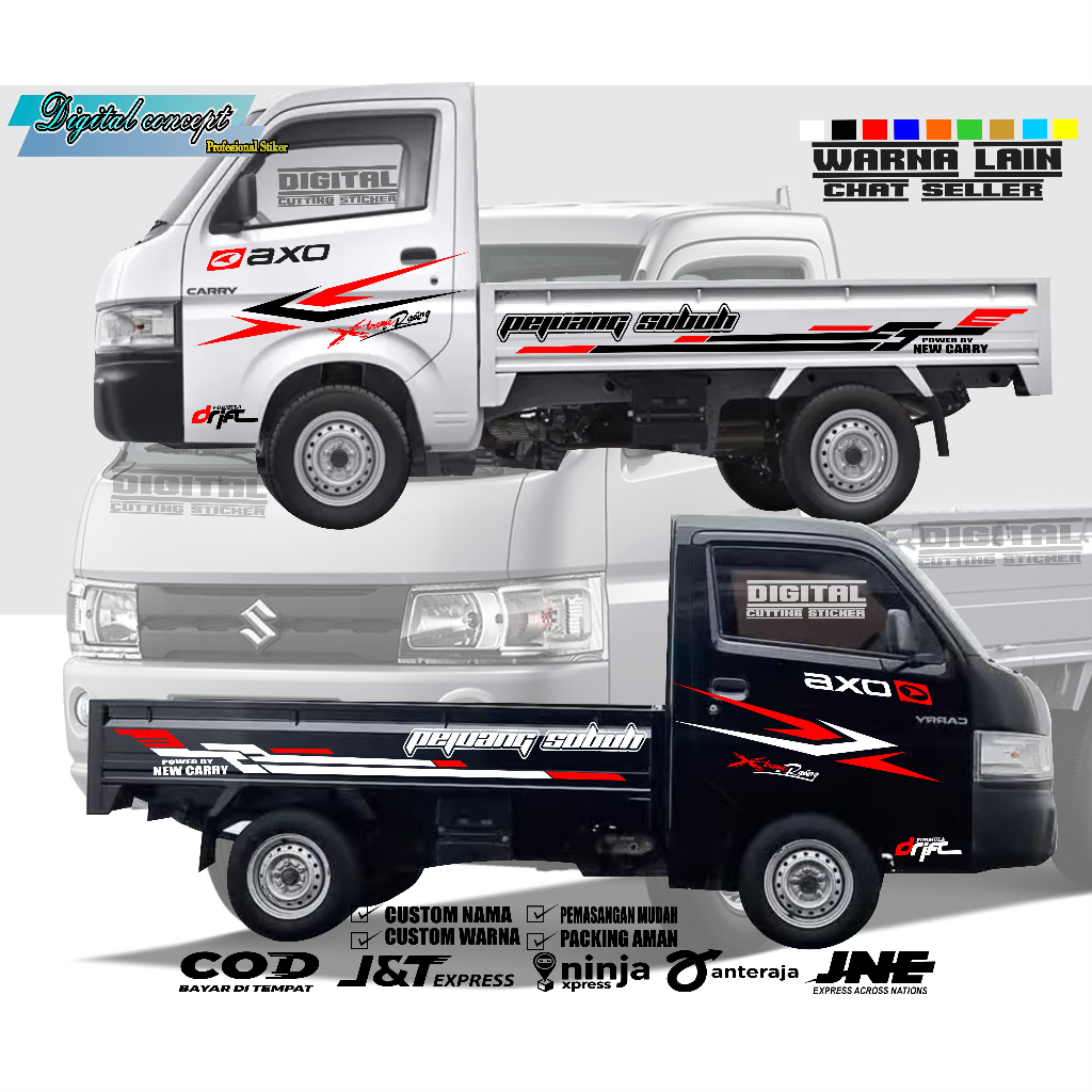 Jual Stiker mobil pick up new carry sticker bodi mobil new carry stiker ...