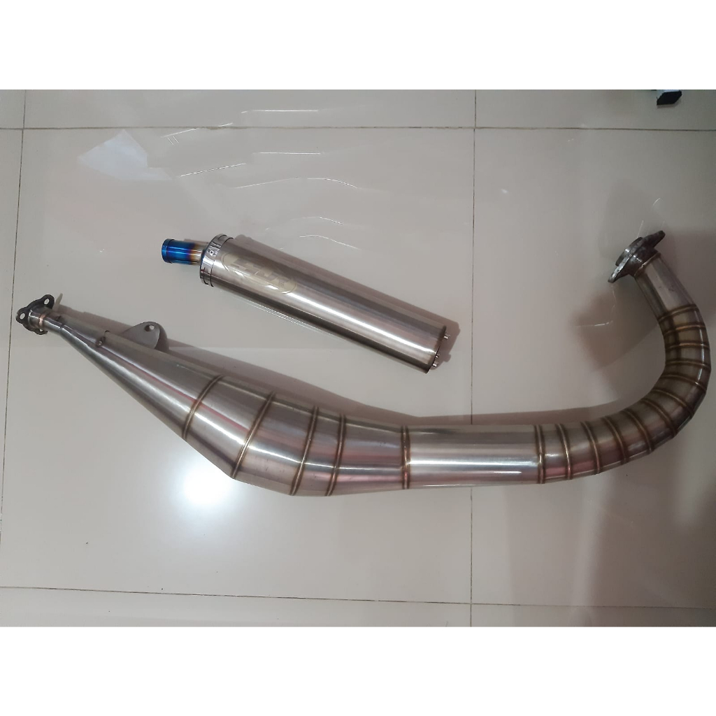 Jual Knalpot SJR exhaust racing system pipe on full stainless Yamaha RXZ - Knalpot Yamaha RXZ ...