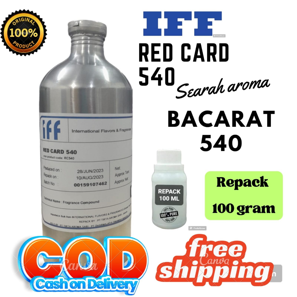 Jual 100 GRAM RED CARD BY IFF SEARAH AROMA BACARAT ( REPACK ) | Shopee ...