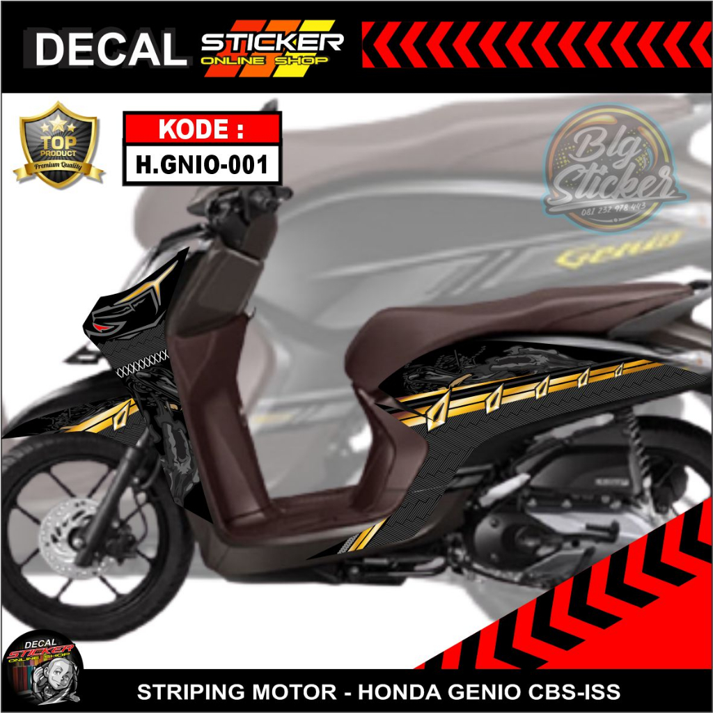 Jual stiker motor honda genio striping decal variasi keren terbaru ...