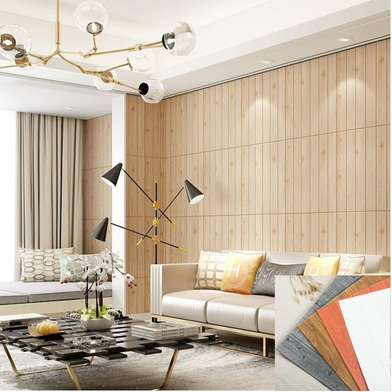 Jual HL0200 Wallpaper Kayu Vinyl Dinding 3D Foam Motif Wood Banyak ...