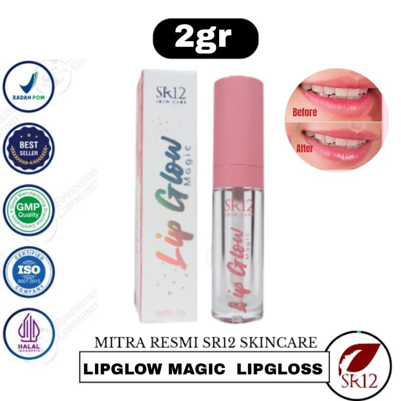 Jual Lip Glow Magic SR12// Lip gloss//serum bibir// Melembabkan//pemerah bibir//Bibir Cerah ...