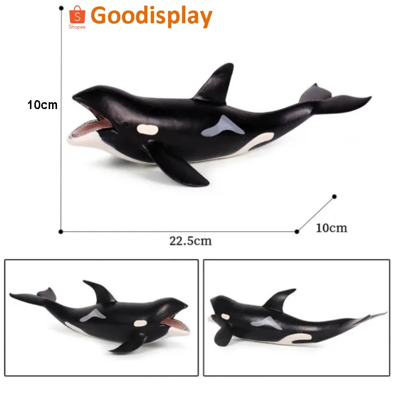 Jual aneka mainan hewan binatang laut miniatur ikan paus hiu orca sperm ...