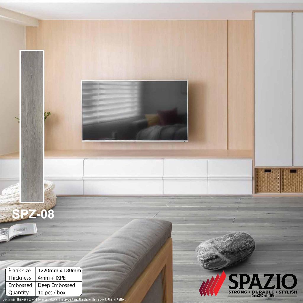 Jual SPC Flooring SPAZIO 5mm / SPC LANTAI KAYU SISTEM CLICK / Vinyl ...