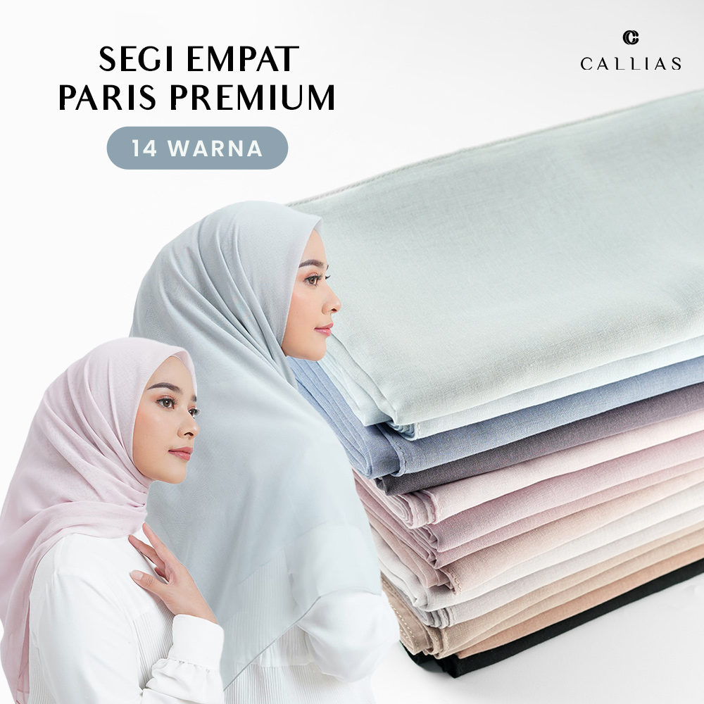 Jual Hijab Jilbab polos persegi Paris scarf Square fashion muslim ...