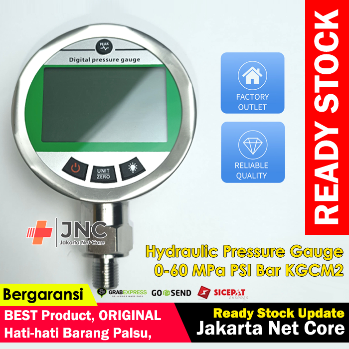 Jual Hydraulic Pressure Gauge 0-60 MPa PSI Bar KGCM2 Hydraullic Digital HIROKA P80 | Shopee ...