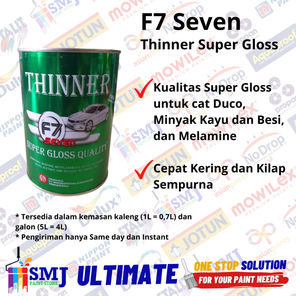 Jual Pengencer Cat Minyak Thinner F7 kemasan 5L | Shopee Indonesia