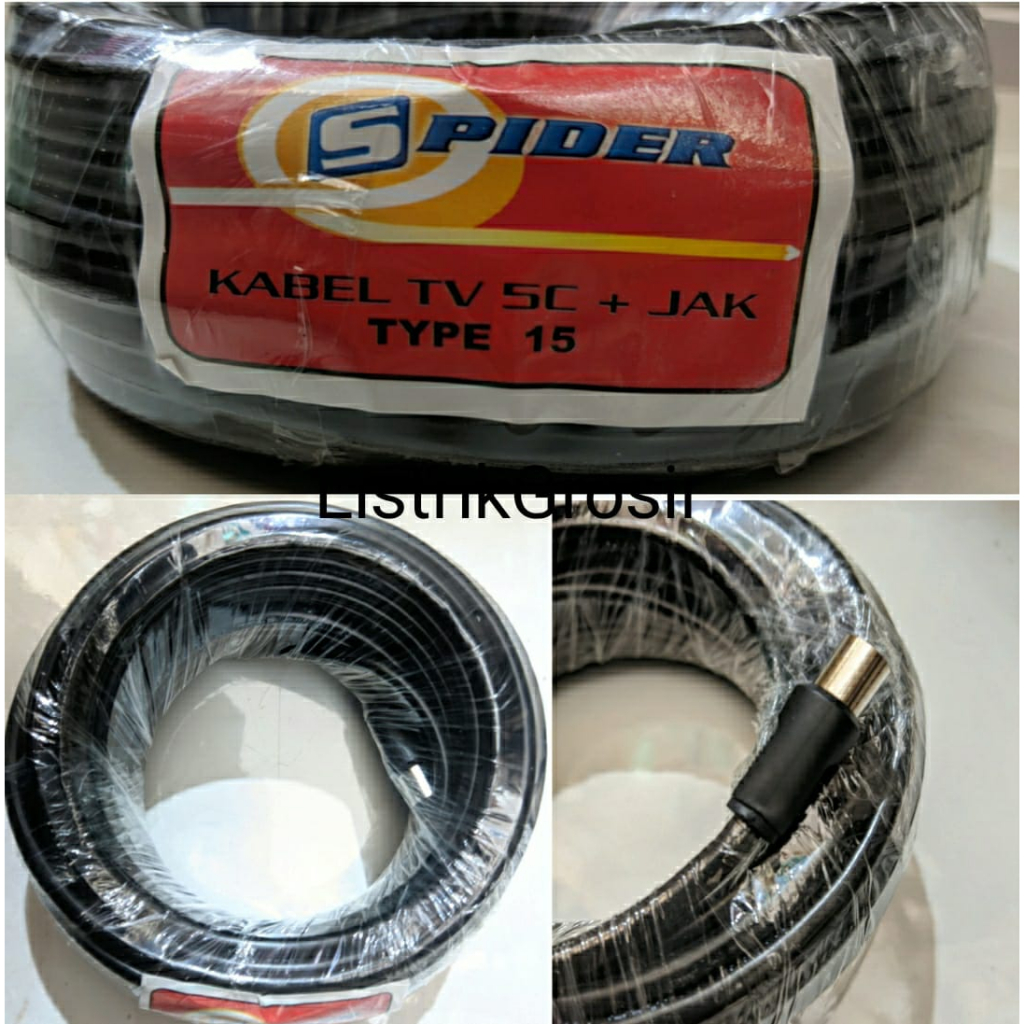 Jual Kabel Antena Paket 13 Meter Full Kabel Antenna RG-6 + Jack Paketan ...