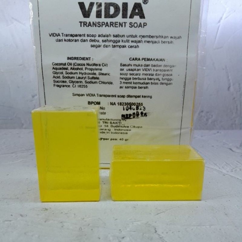 Jual 6 pcs] TERMURAH SABUN POLOS KUNING WHITENING VIDIA 40gr ECER ...