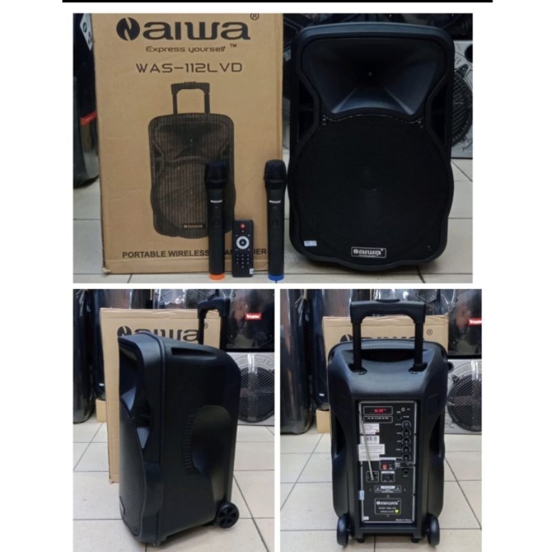 Jual SPEAKER KARAOKE AIWA SPEAKER PORTABLE AIWA WAS 112 LVD BLUTOOTH ...