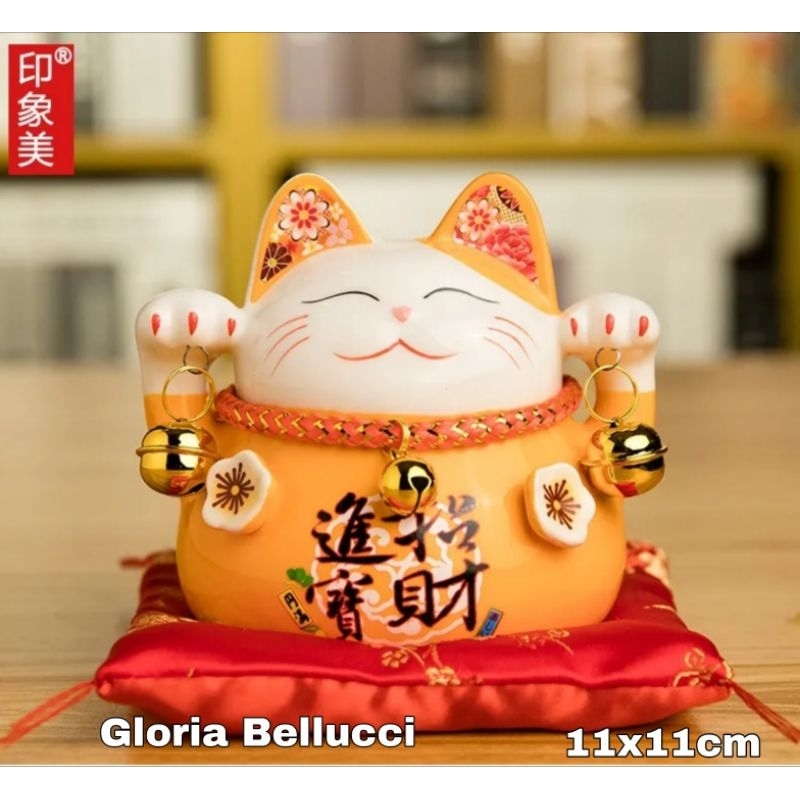 Jual pajangan maneki neko japan lucky cat patung kucing hoki bawa ...