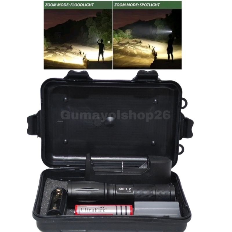 Jual Senter Led Fulset 8000lumens XM-L2/T6 Super Terang Jarak jauh ...
