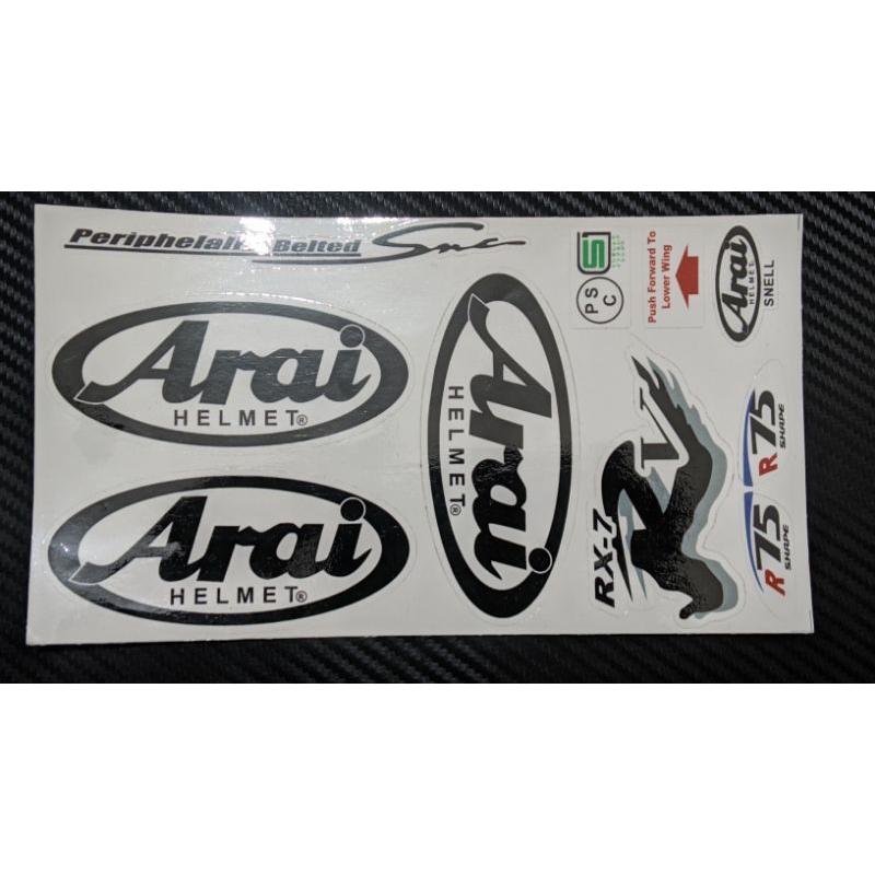 Jual STICKER STICKER SET STICKER ARAI/STICKER HELM ARAI | Shopee Indonesia