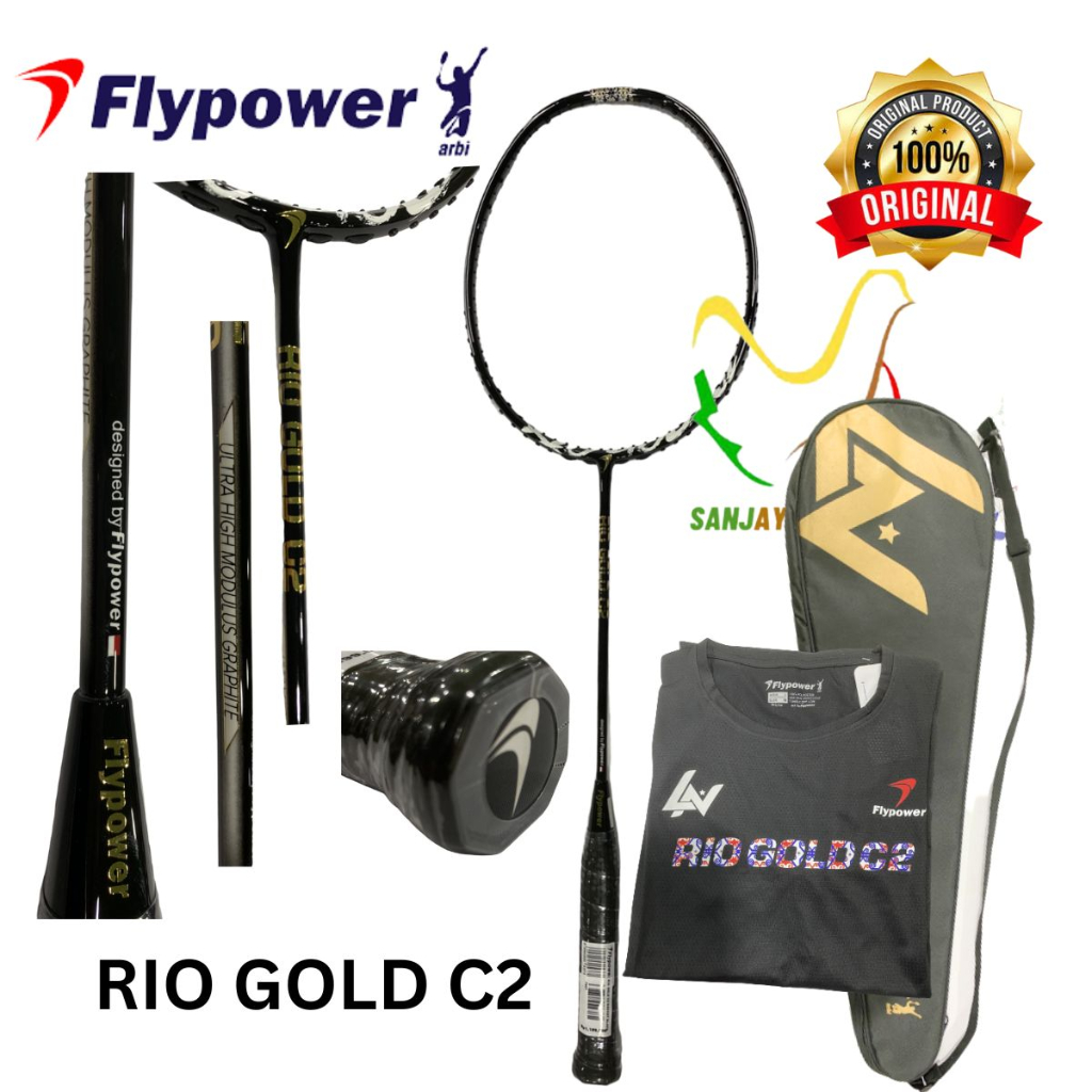 Jual RAKET FLYPOWER BADMINTON BULUTANGKIS FLYPOWER RIO GOLD C2 RIOGOLD ...