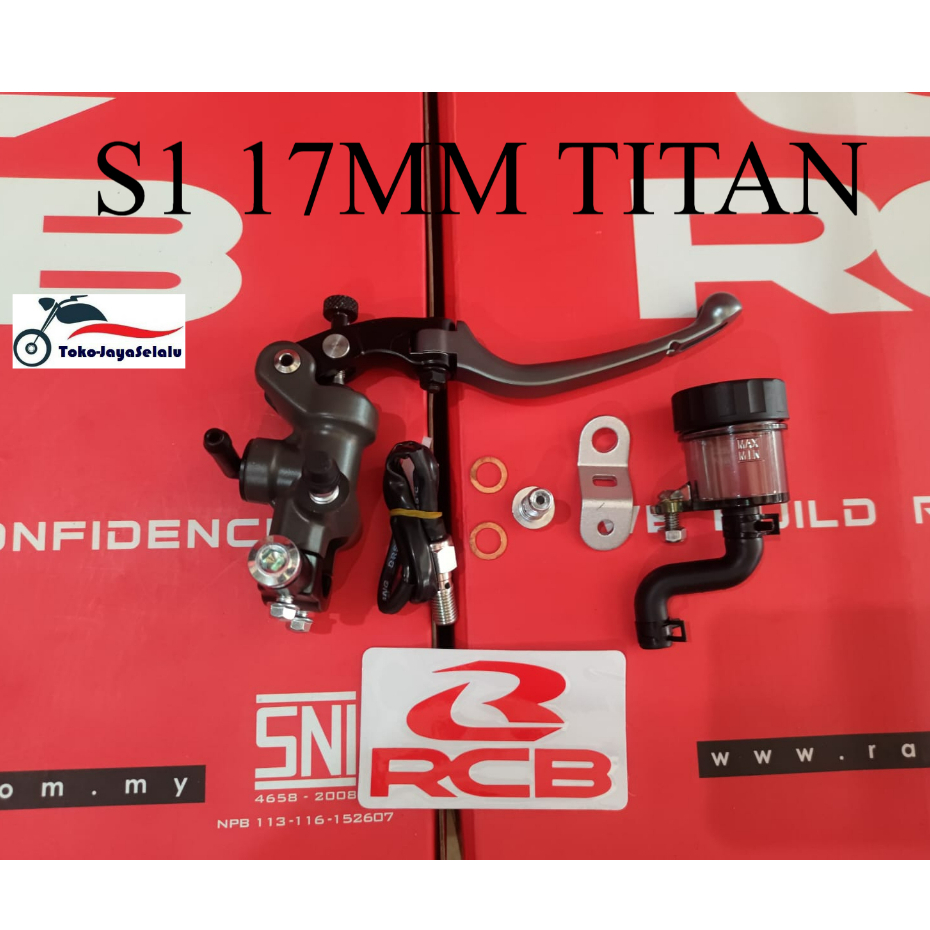 Jual Master Rem RCB Radial S1 17mm Kanan / Kiri Titanium ORIGINAL ...