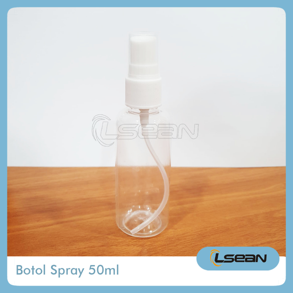 Jual BOTOL PLASTIK SPRAY BENING TRANSPARAN 50 ML DENGAN TUTUP | Shopee ...