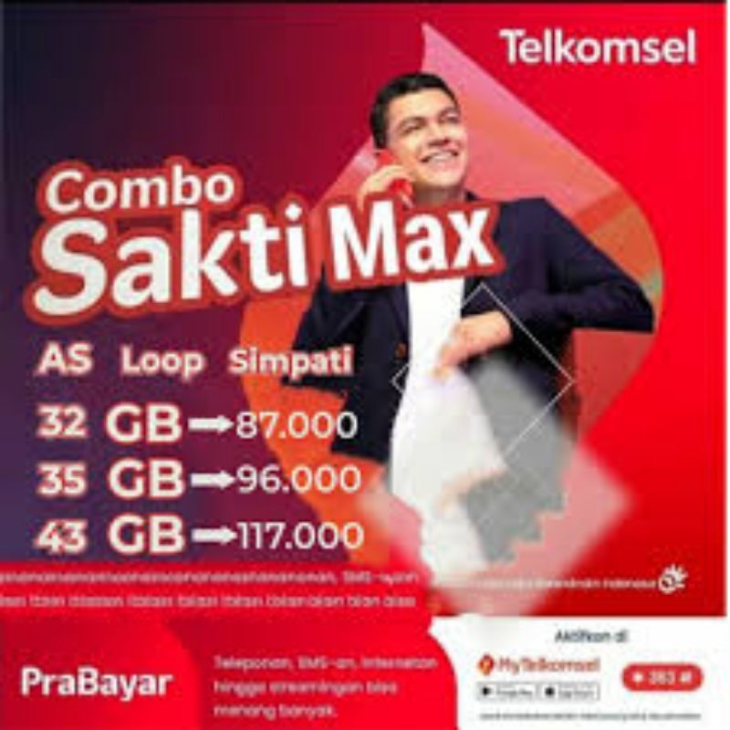 Jual kartu combo sakti dari telkomsel 43gb murah | Shopee Indonesia