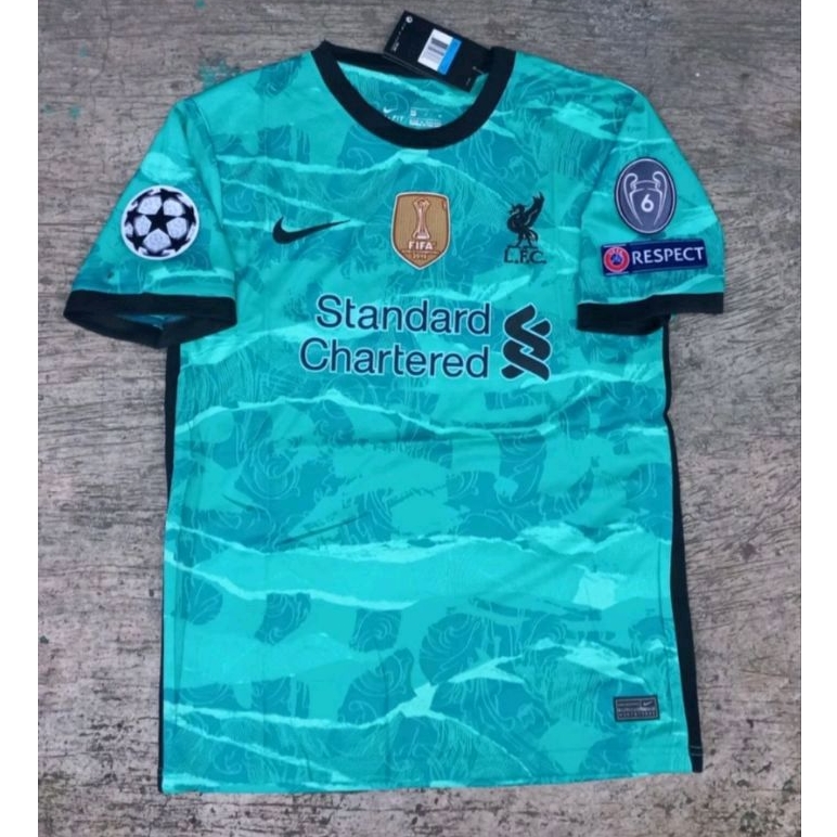 Jual Liverpool 20/21 Full patch UCL Away kit Tosca Grade Ori Jersey ...